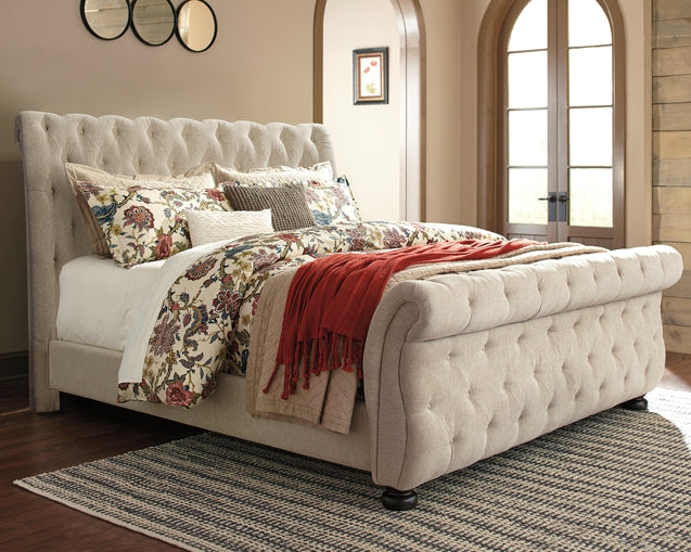Sleigh beds at ashley furniture store