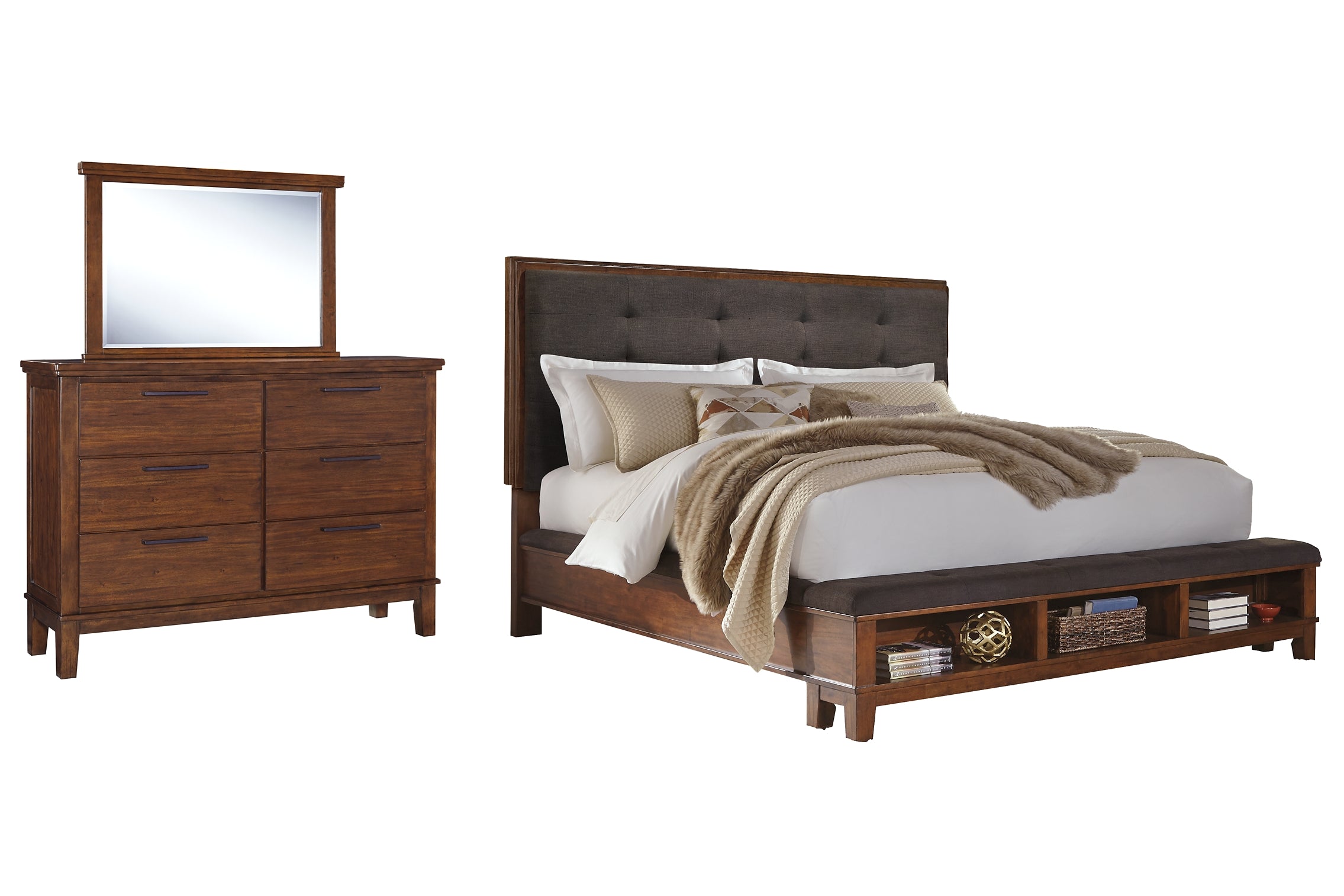 Ralene queen upholstered panel bed store